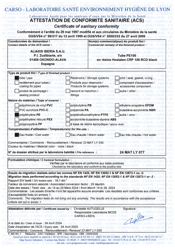 Tubes PE100, le polyéthylène haute densité | Aliaxis